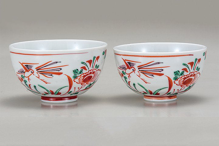 Red Kutani Ware Rice Bowl Set of 2 – SAKE.treat | Premium Made in Japan ...